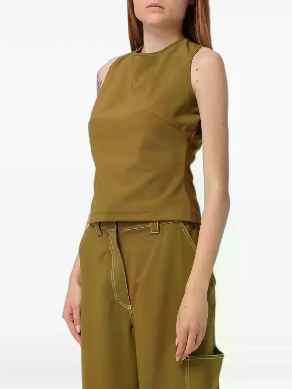 Sunnei Sleeveless Crewneck Top With Cut-out Detail