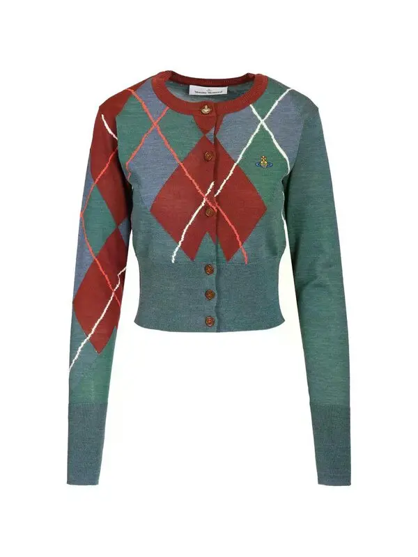 VIVIENNE WESTWOOD Argyle Cropped Cardigan