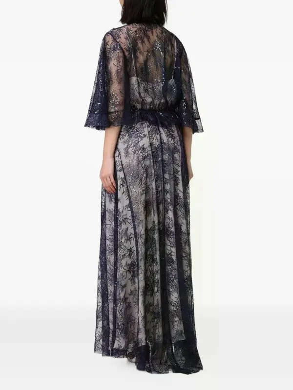 Alberta Ferretti Sequin-embellished Lace Maxi Dress