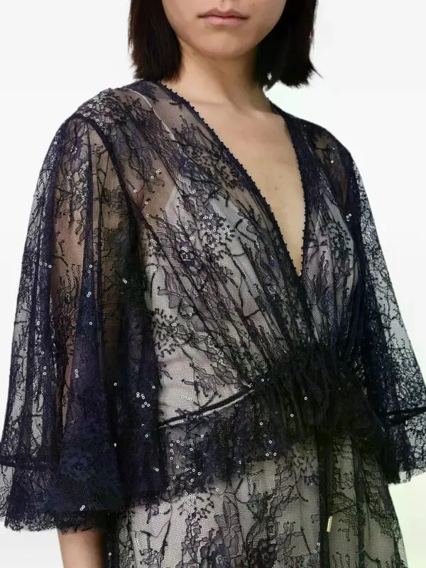 Alberta Ferretti Sequin-embellished Lace Maxi Dress