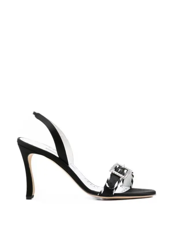 Manolo Blahnik Sumbasan Slingback Sandals - Black