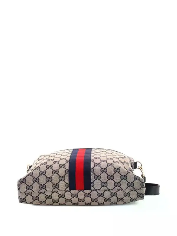 Gucci Gg Canvas Web Messenger Bag - Blue