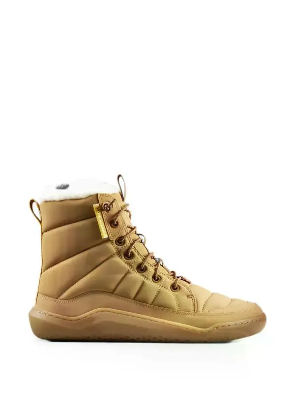 VIVOBAREFOOT Gobi Hiber Quilted Shearling-trim Boots - Neutrals