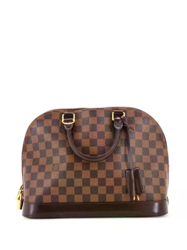 LOUIS VUITTON Alma Handbag Damier Pm Satchel - Brown