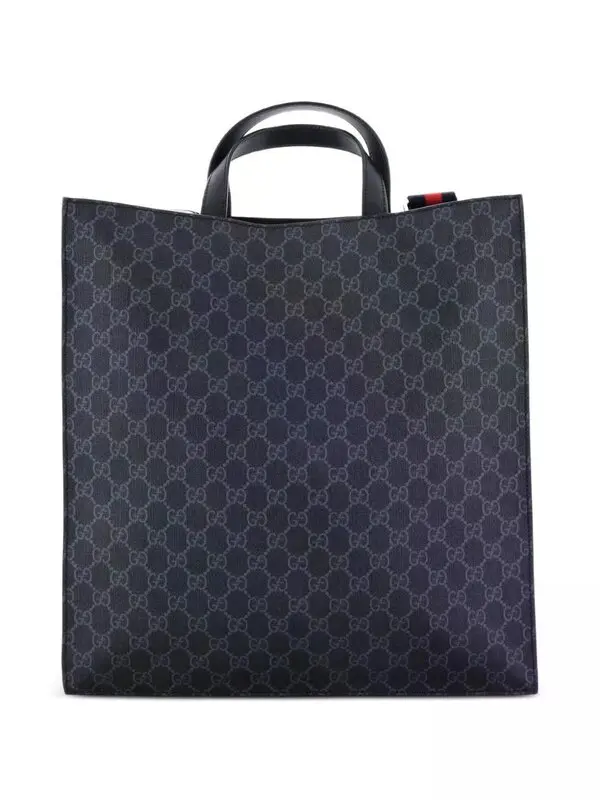 Gucci Convertible Soft Open Gg Coated Canvas Tall Tote Bag