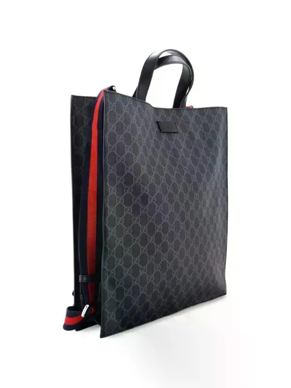 Gucci Convertible Soft Open Gg Coated Canvas Tall Tote Bag
