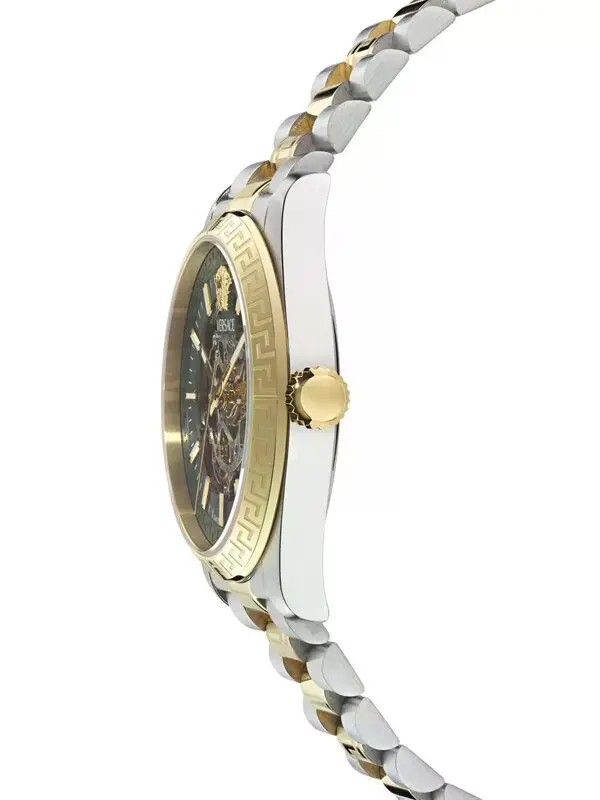 Versace Millennium 40mm Automatic Watch With Two-tone Bracelet - Green
