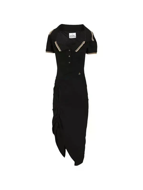 VIVIENNE WESTWOOD Long Monday Polo-collar Midi Dress - Black
