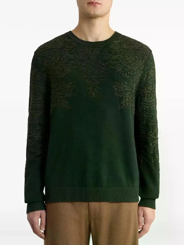 Etro Cotton And Wool Sweater With Paisley Motif