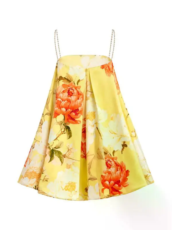 LEO LIN Patsy Floral-print Linen Mini Dress