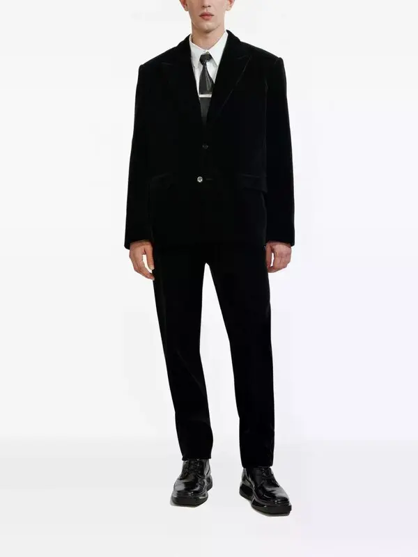 LGN LOUIS GABRIEL NOUCHI Velvet Single-breasted Blazer
