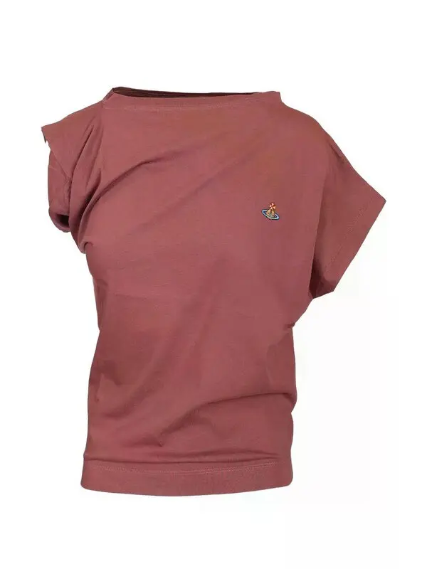VIVIENNE WESTWOOD Draped Orb Embroidery Top - Red