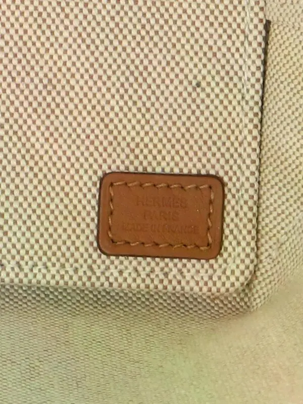 Hermès Sac Steeple Printed Toile With Leather 28 Tote Bag - Brown