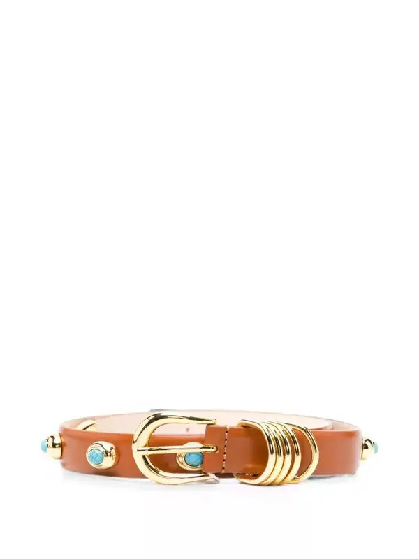 DEHANCHE Hollyhock Stone Belt - Brown