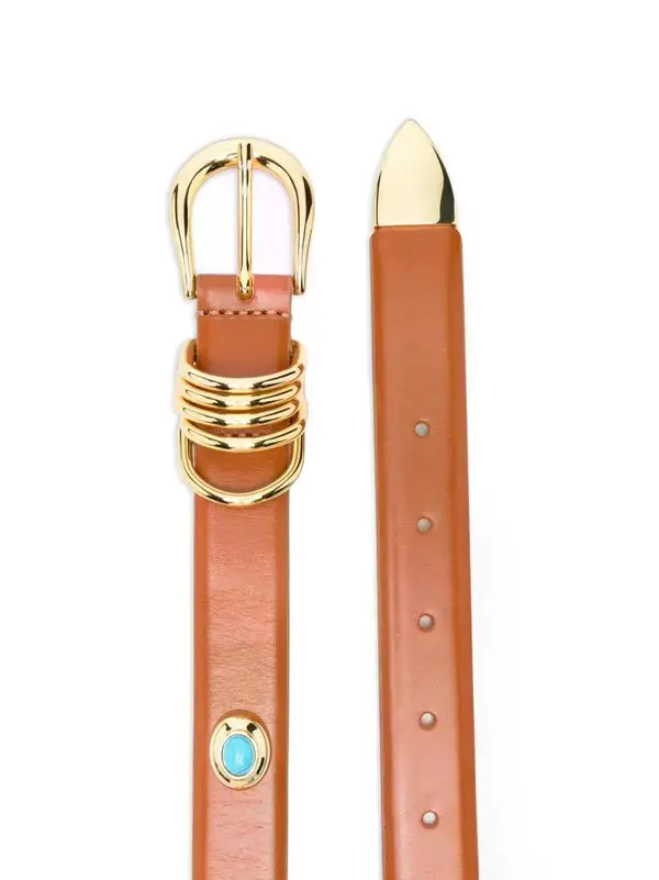 DEHANCHE Hollyhock Stone Belt - Brown
