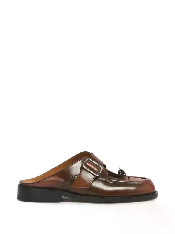 Marni Leather Bambi Buckle-sabots - Brown