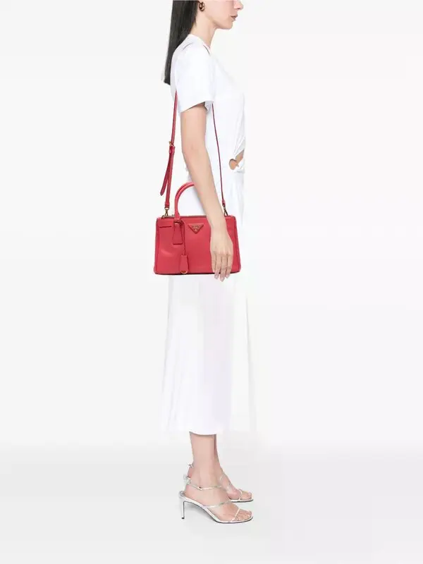 Prada Saffiano Lux Galleria Double Zip Satchel