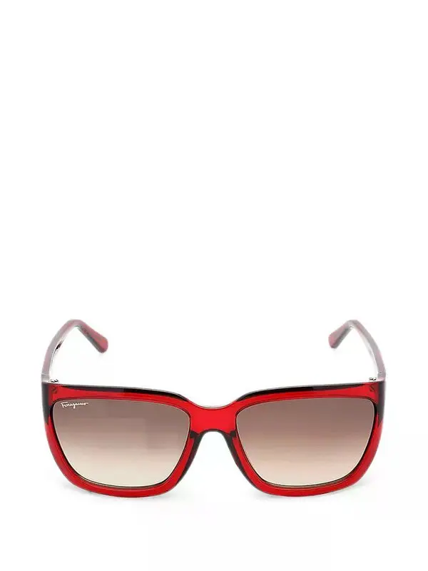 FERRAGAMO Square Frame Sunglasses - Red