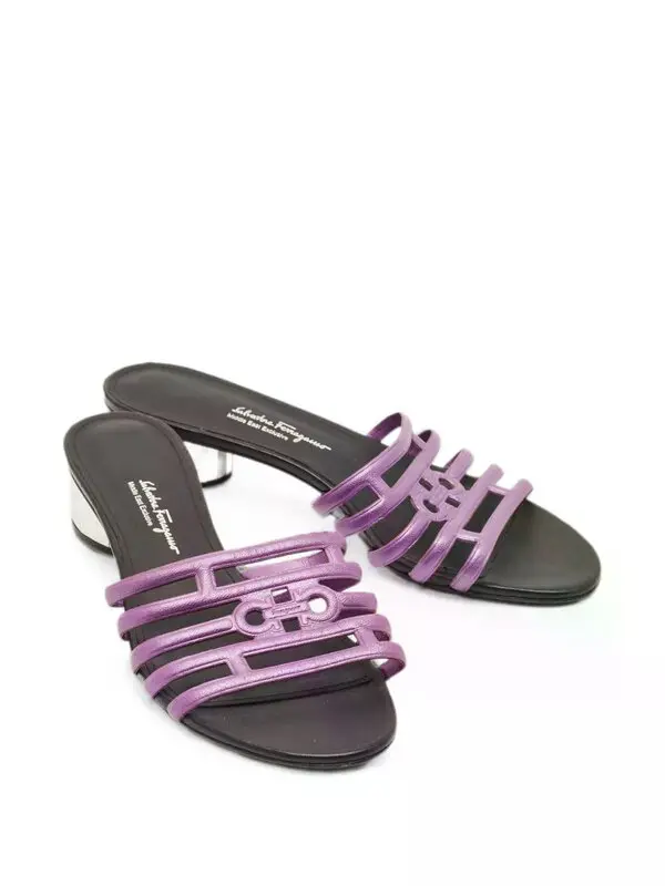 FERRAGAMO Gancini Leather Sandals