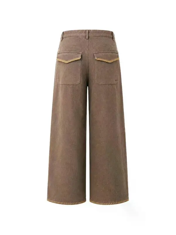 ESTUDIO NIKSEN Wide-leg Trousers With Contrast Stitching