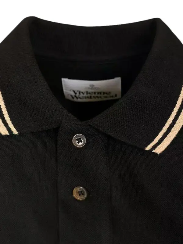 VIVIENNE WESTWOOD Orb-embroidered Tipped Polo Shirt