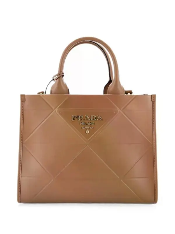 Prada Embossed Leather Small Shopper Tote Bag