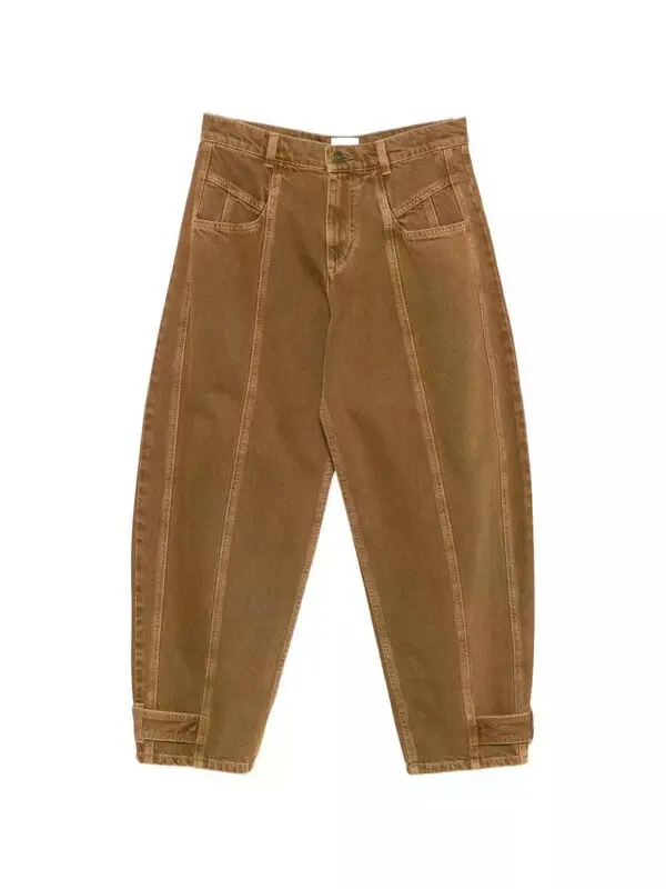 Isabel Marant Étoile Leja Seam-detail Tapered Jeans - Brown