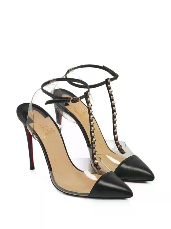 CHRISTIAN LOUBOUTIN Spiked T-strap Stiletto Pumps