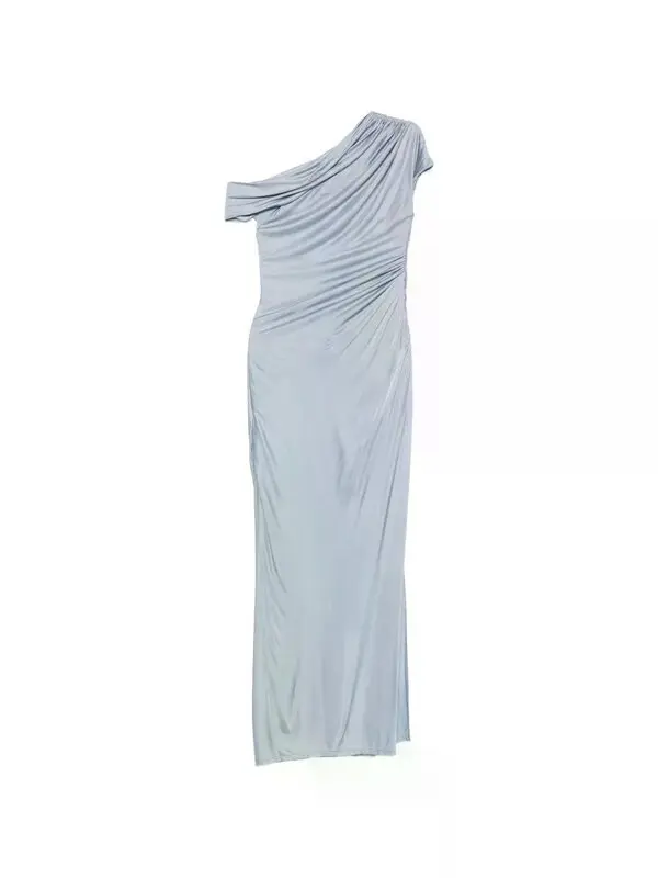 Galvan Ruched Off-shoulder Gown - Blue