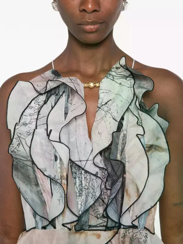 Aje Cleo Ruffled Gown