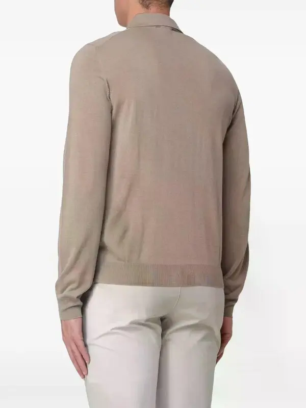 K-WAY Rey Wool Merino Longsleeved Polo Shirt
