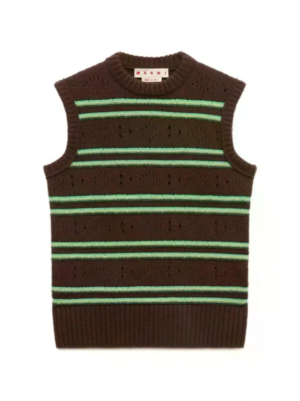 Marni Cashmere Vest With Openwork Knit