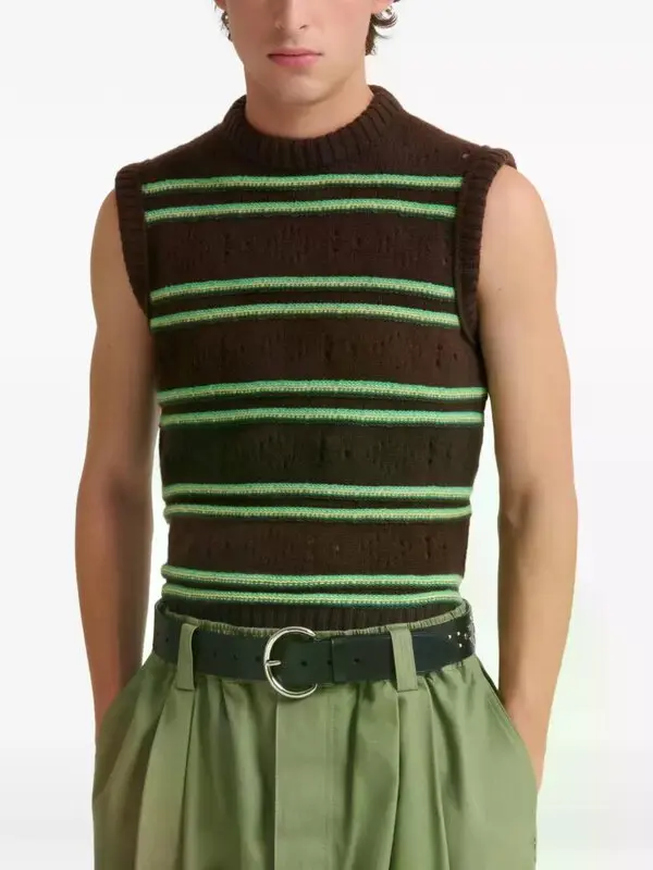 Marni Cashmere Vest With Openwork Knit