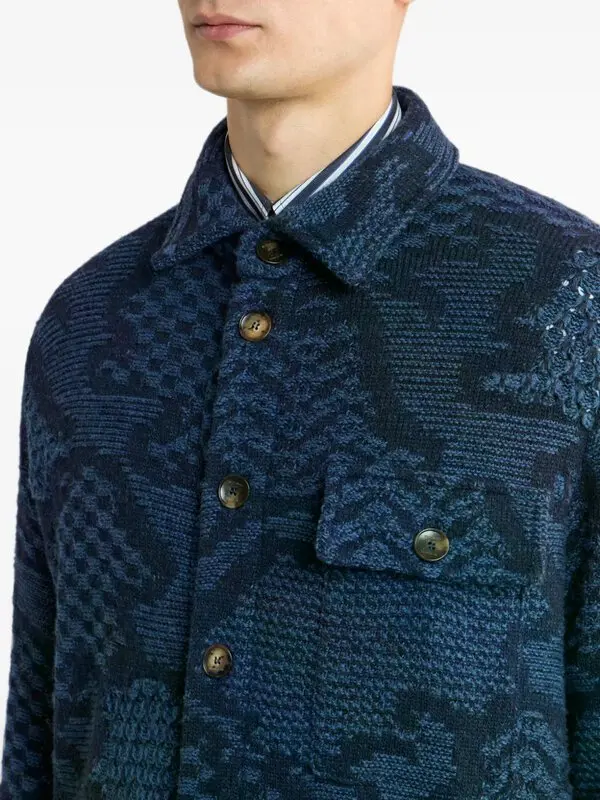 Etro Patterned Wool-blend Overshirt Jacket