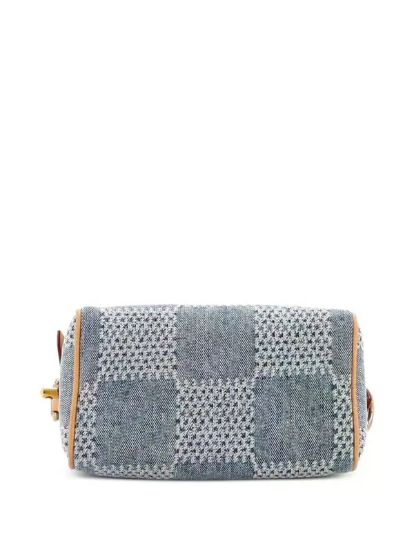 LOUIS VUITTON Speedy Bandouliere 3d Damier Giant Denim 18 Crossbody Bag - Blue
