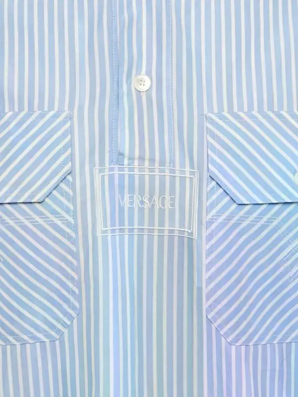 Versace College Striped Shirt - Blue