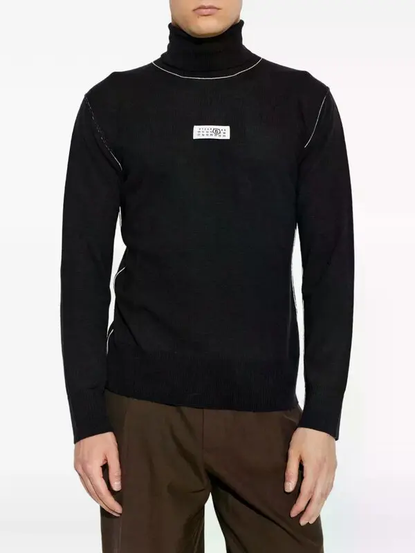 MAISON MARGIELA Contrast Stitch Turtleneck Sweater