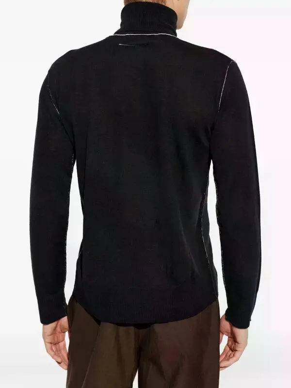 MAISON MARGIELA Contrast Stitch Turtleneck Sweater