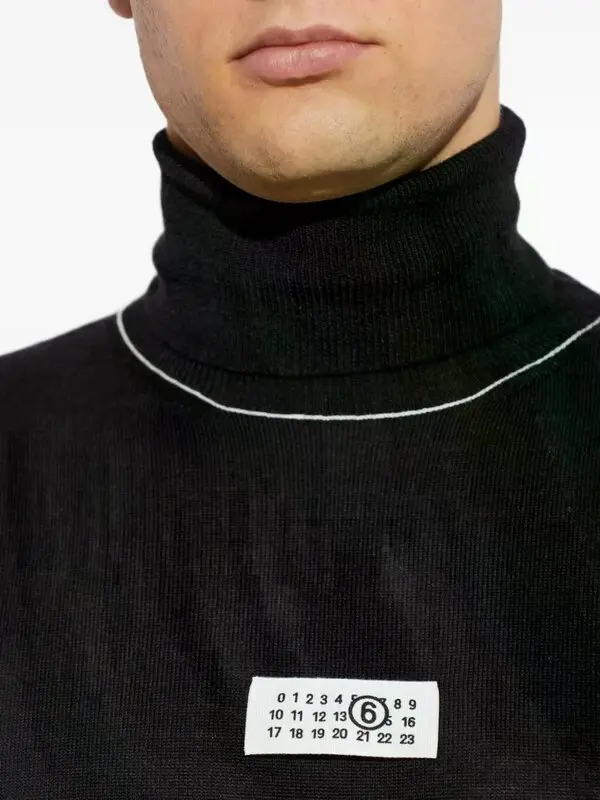 MAISON MARGIELA Contrast Stitch Turtleneck Sweater
