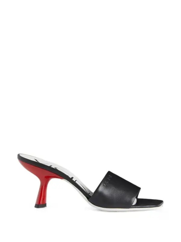 GIUSEPPE ZANOTTI Sculptural Heel Mules - Black