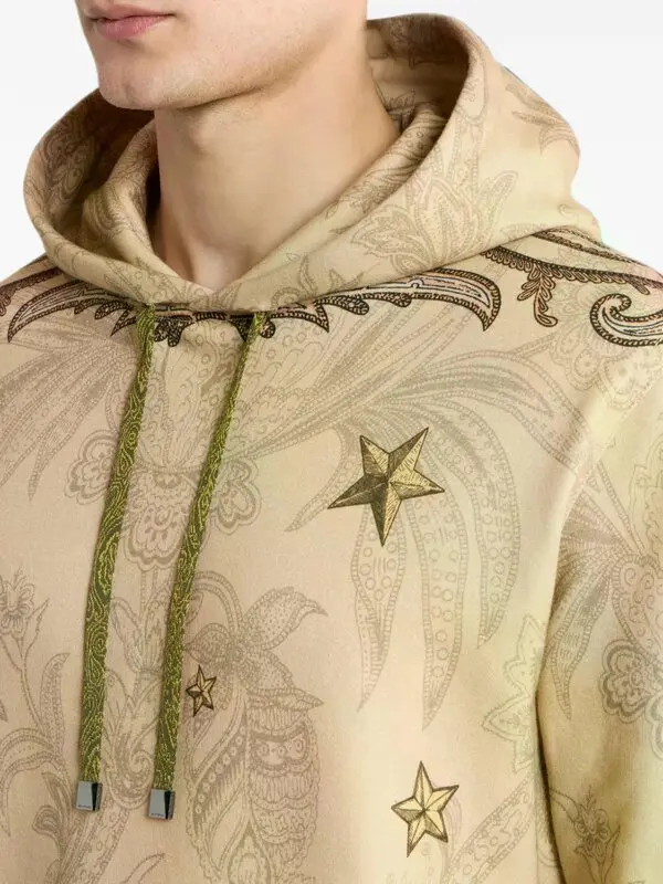 Etro Cotton-blend Hooded Sweatshirt With Pegaso Print