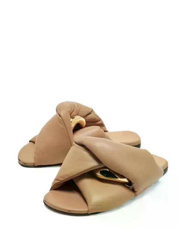 JW Anderson Twist Chain Sandals - Neutrals