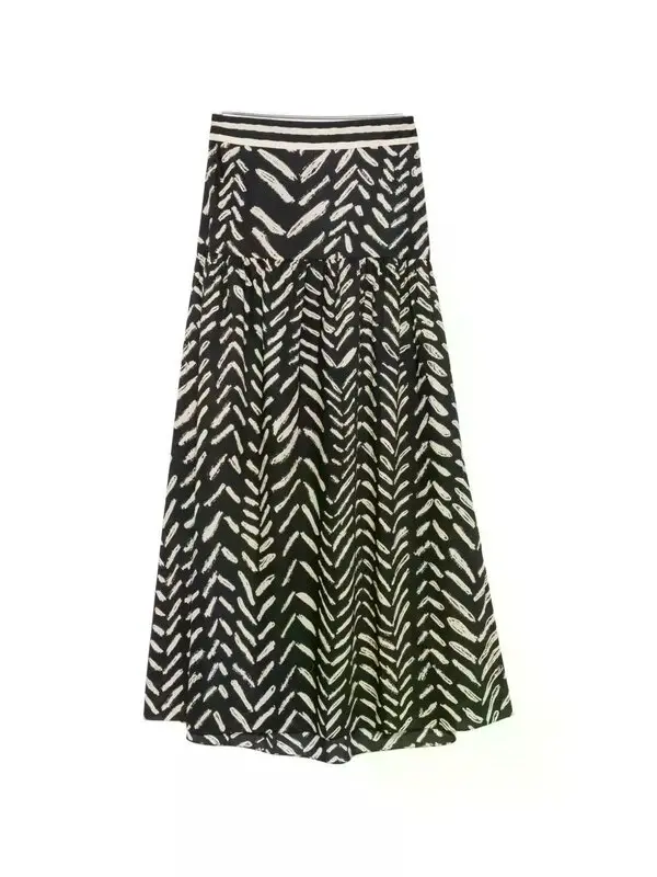 Johanna Ortiz Tiered Maxi Skirt