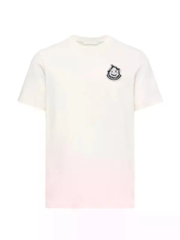 Moncler Logo Cotton T-shirt - Neutrals