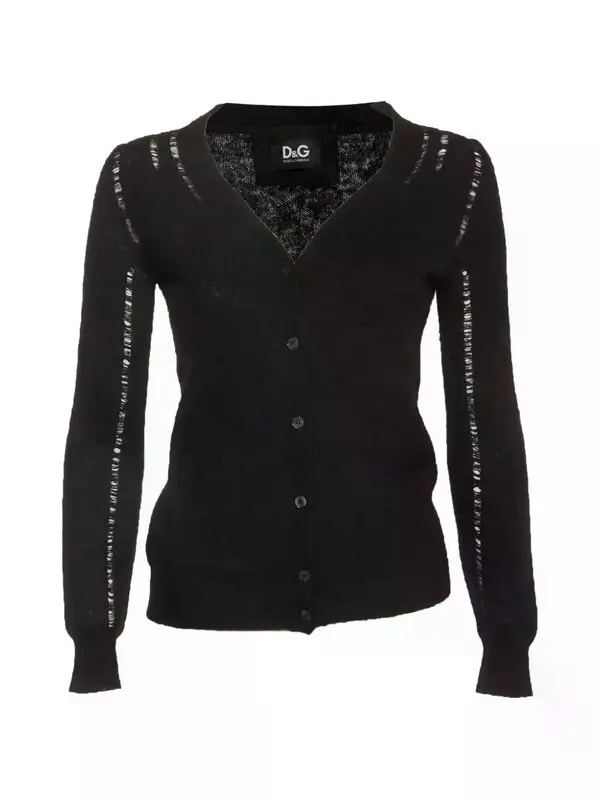 Dolce & Gabbana Distressed V-neck Cardigan