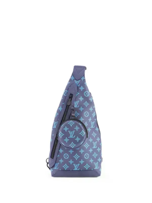 LOUIS VUITTON Duo Sling Bag Monogram Shadow Leather - Blue