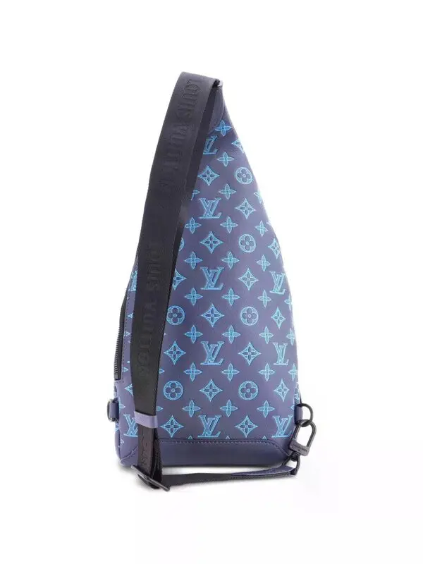 LOUIS VUITTON Duo Sling Bag Monogram Shadow Leather - Blue