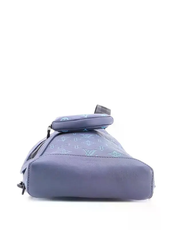 LOUIS VUITTON Duo Sling Bag Monogram Shadow Leather - Blue