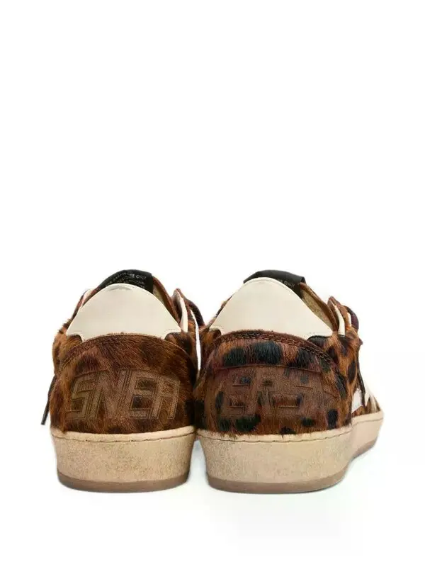GOLDEN GOOSE Ball Star Leopard Print Sneakers - Brown