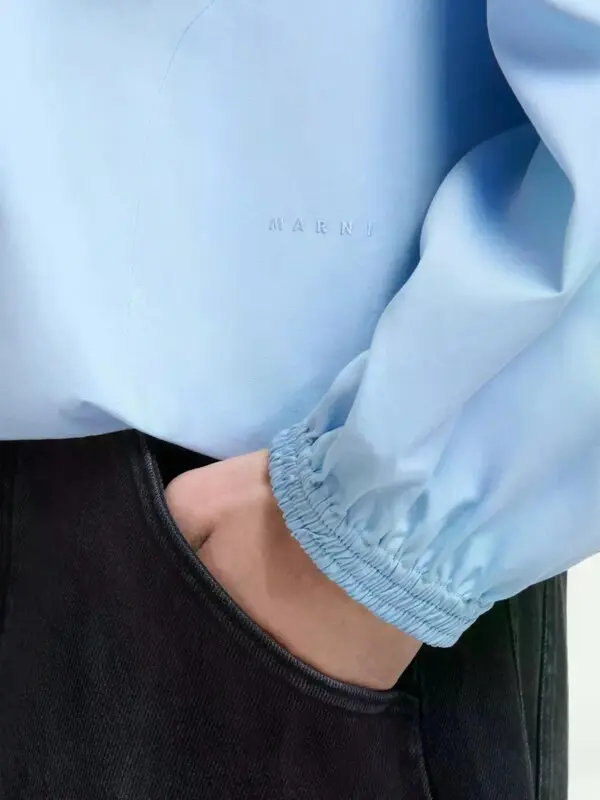 Marni Funnel-neck Cotton Shirt